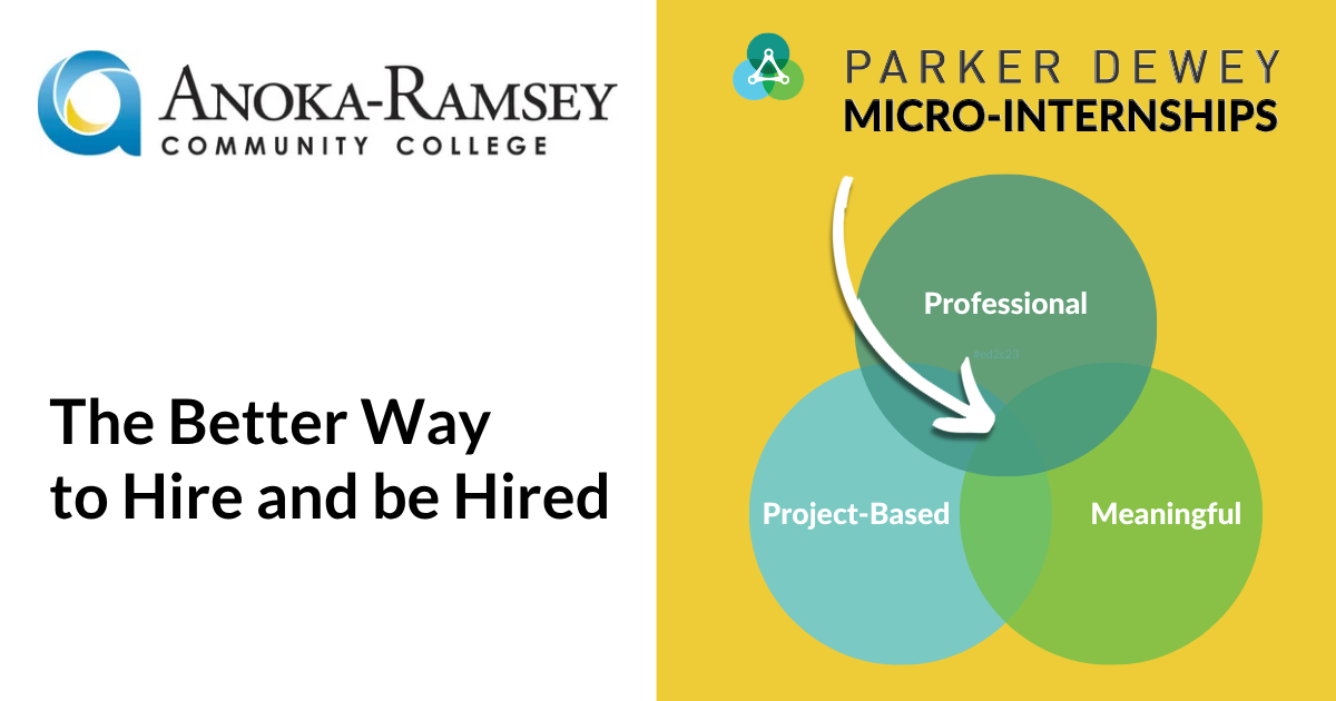 Anoka-Ramsey Community College Students | Join Parker Dewey for Flexible, Paid Experience